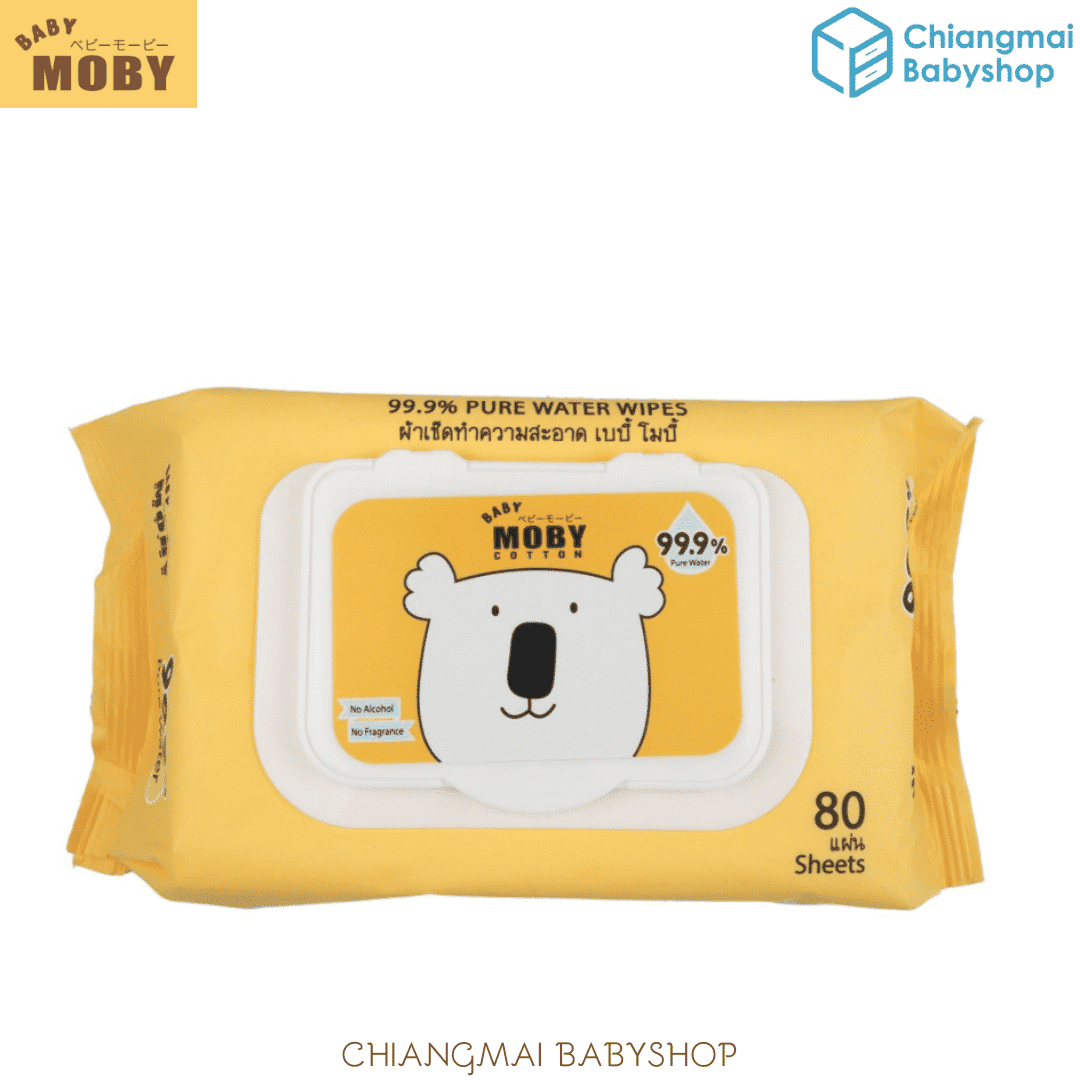Baby Moby ผ้าเปียกทำความสะอาด 80 แผ่น - Chiangmai Babyshop