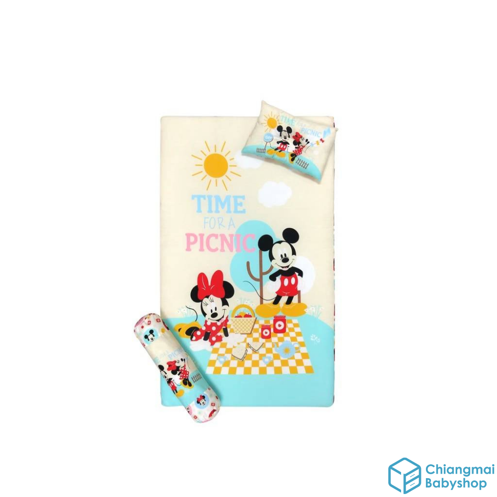Grace Kids เซตที่นอน Mickey & Minnie Time For A Picnic Size M 24x40x2.5 ...